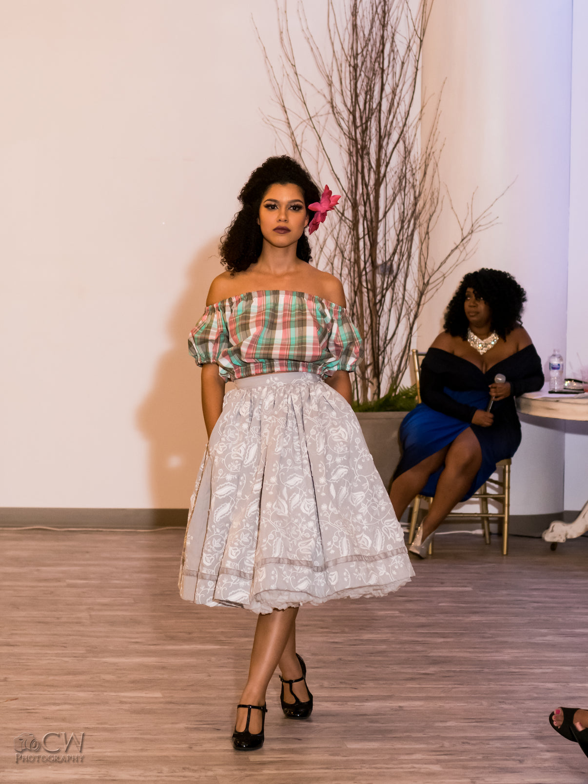 Grey Floral Embroidered Swing Skirt by Hollyville – Hollyville Boutique